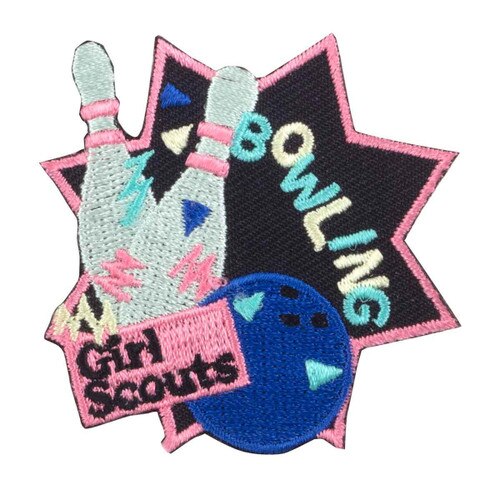 Bowling Pins Iron-On Patch | Girl Scout Shop