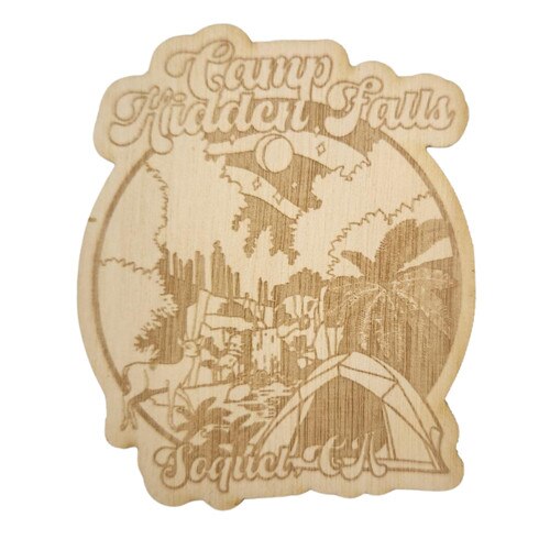 GSNorCal Camp Hidden Falls Wooden Sticker | Girl Scout Shop