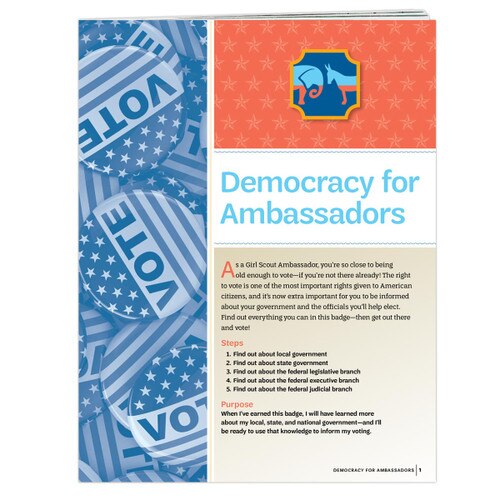 Democracy for Ambassadors Badge Requirements | Girl Scout Shop
